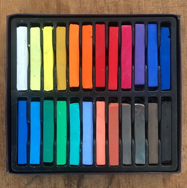 Colour mixing with pastels